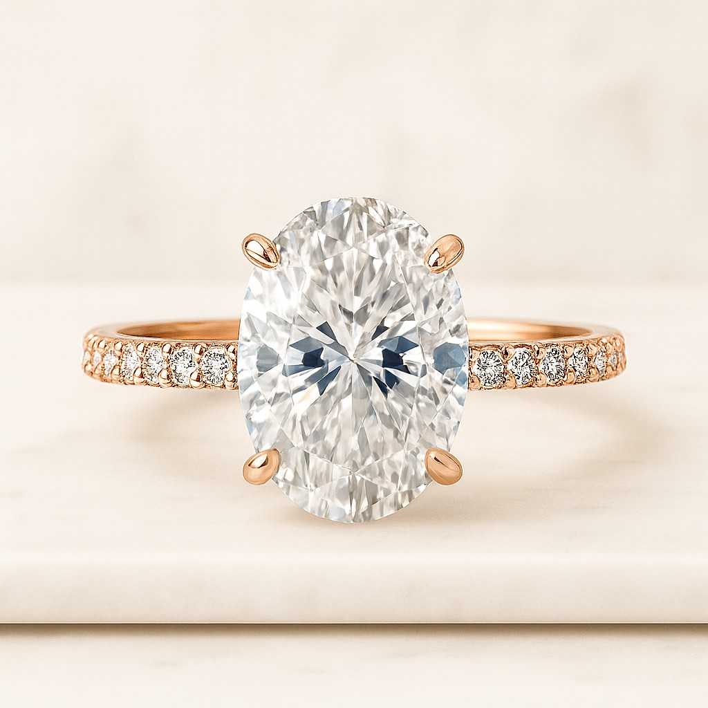 tiny oval wedding ring