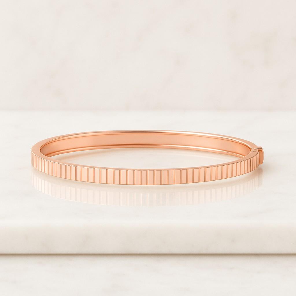 solid gold open bangle